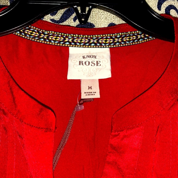 Knox Rose | Tops | Knox Rose Rouge Red Balloon Long Sleeve Blouse ...